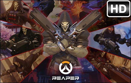 Overwatch Reaper HD Wallpaper New Tab Themes - HD Wallpapers & Backgrounds